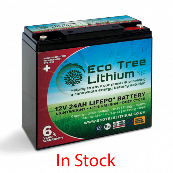 12V 24AH - Eco Tree Lithium LiFePO4 Battery